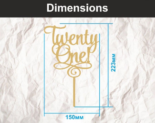 Twenty One Cake Topper. 21st Birthday Cake Topper.finally - Etsy