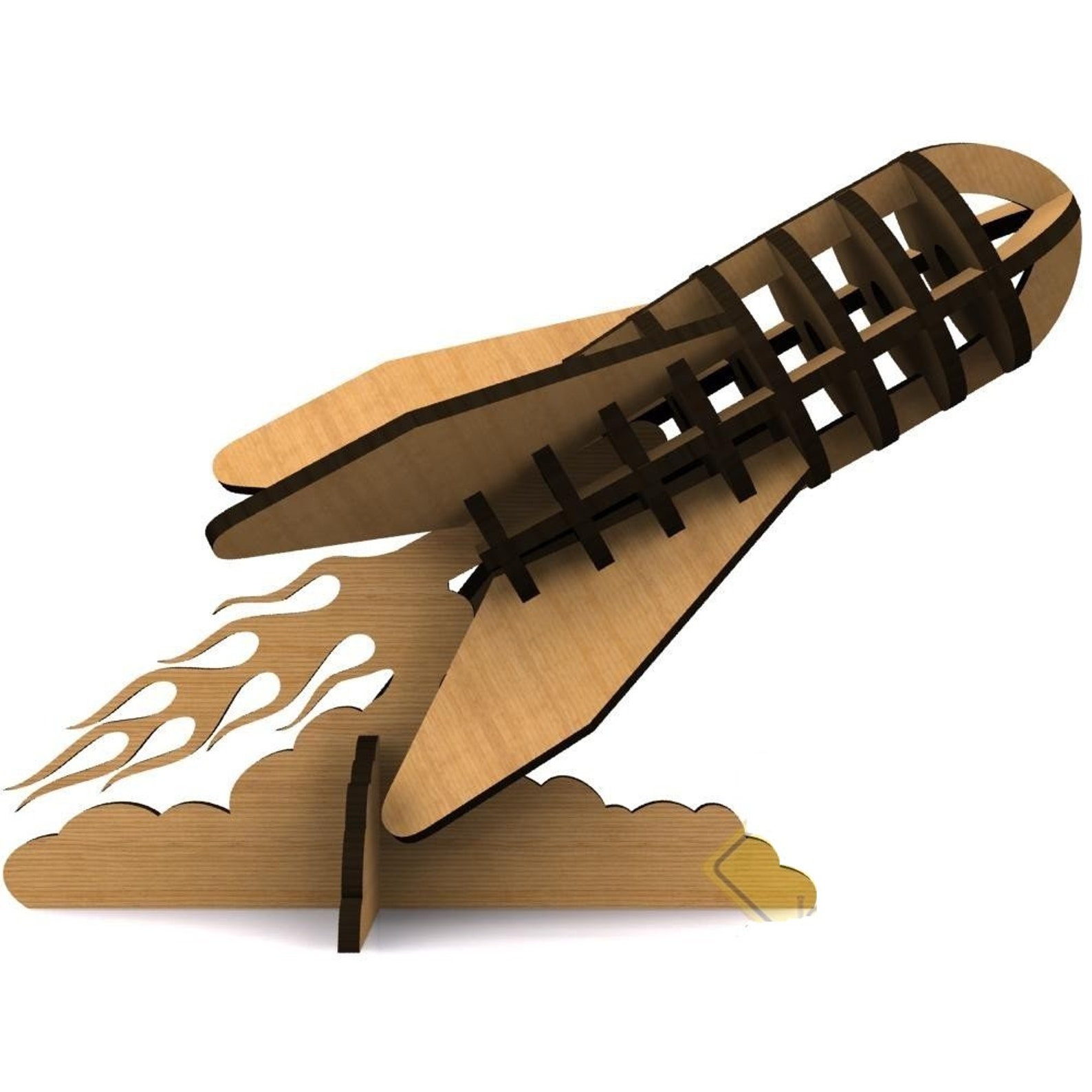 Laser Cut Rocket Mk2 3D. Laser Cut Files Svg DXF CDR Vector - Etsy