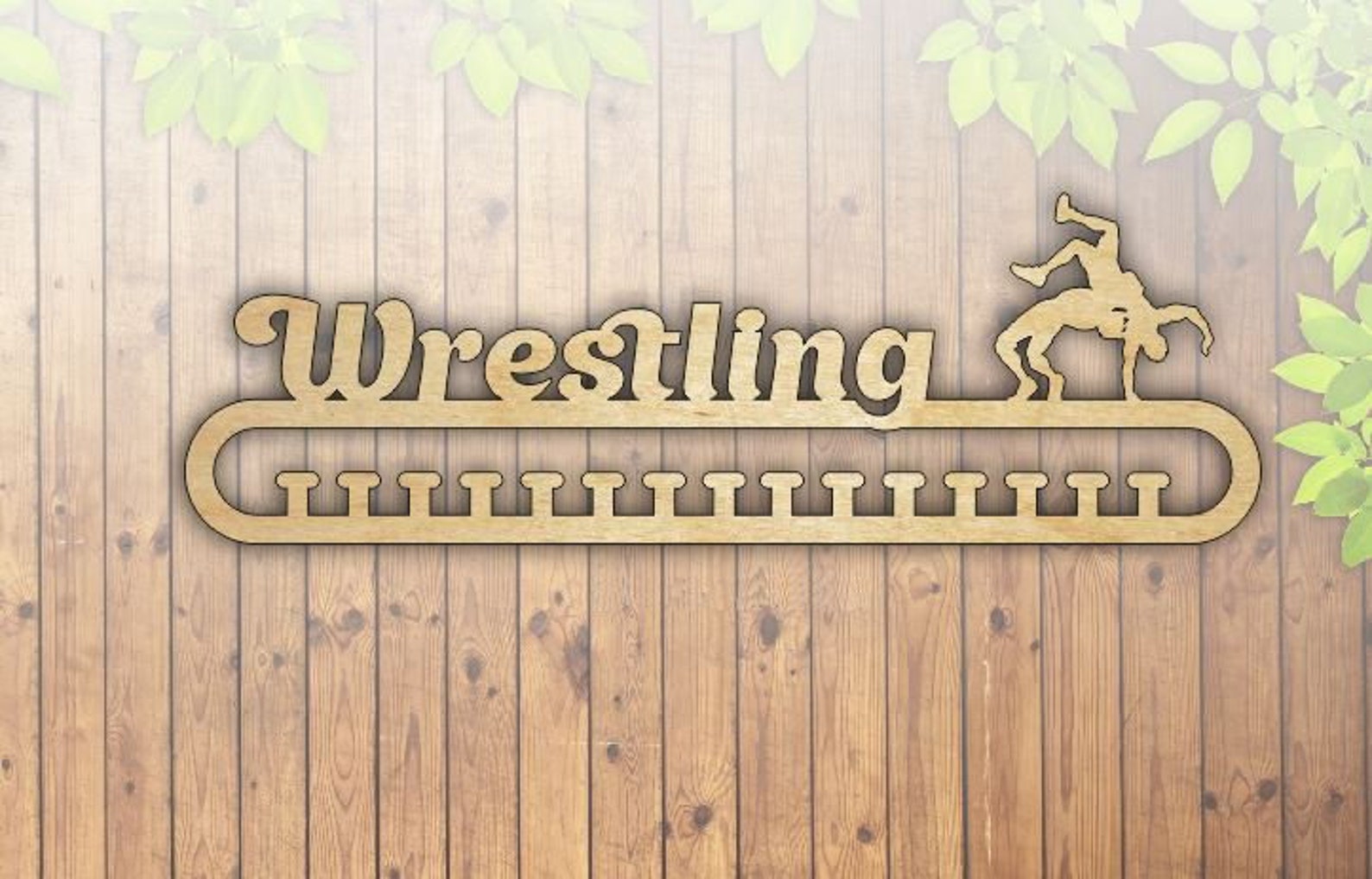 Wrestling Medal Hanger.Laser cut files SVG DXF CDR vector | Etsy
