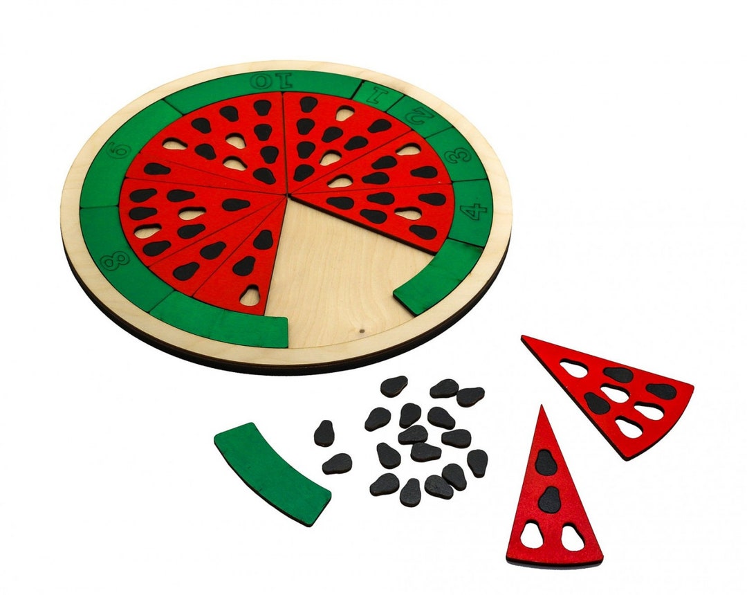 Watermelon Puzzle.laser Cut Files SVG, DXF, CDR, Vector Plans. Files ...