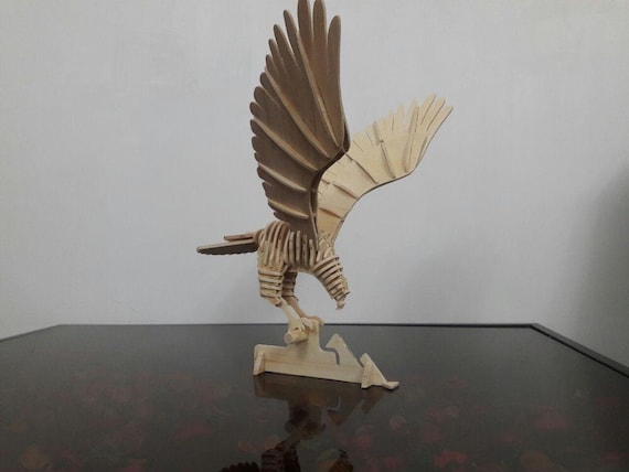 Hawk 3D Puzzle.laser Cut Files SVG DXF CDR Vector Plans | Etsy UK