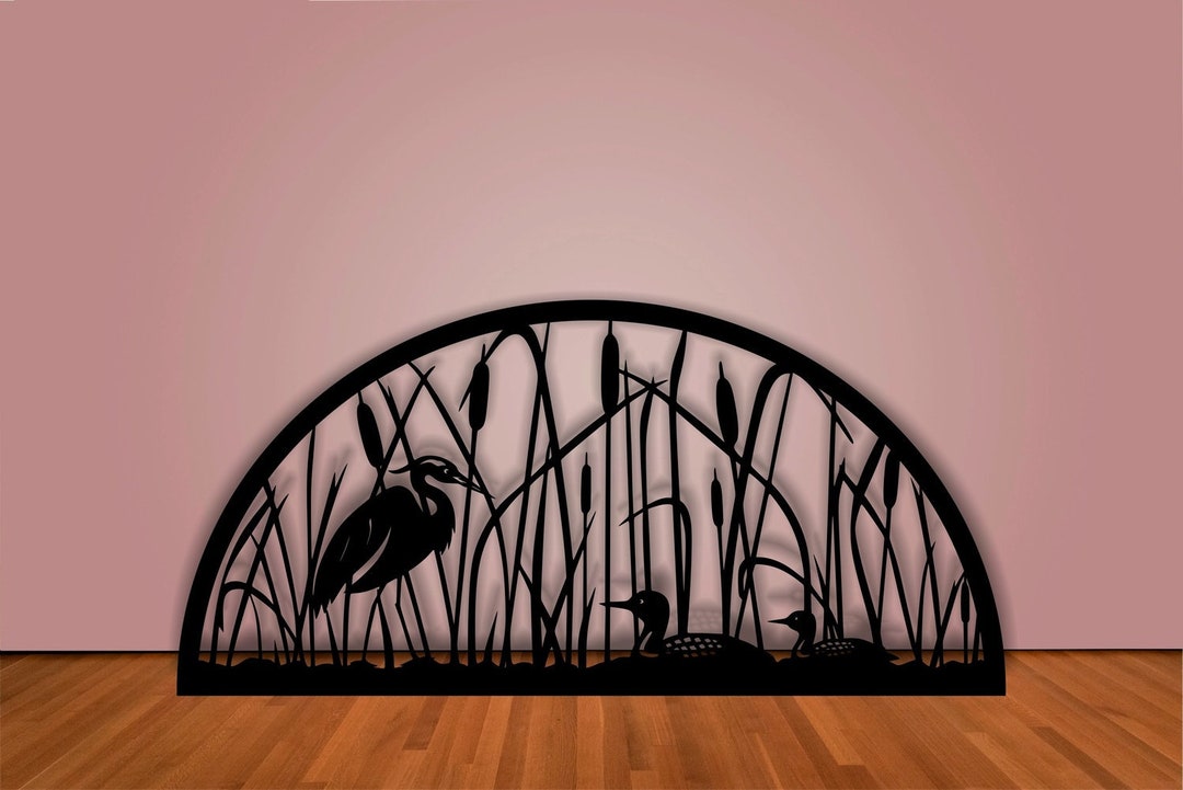 Duck in Reeds. Decorative Design.laser Cut Files SVG,DXF,CDR, Vector ...