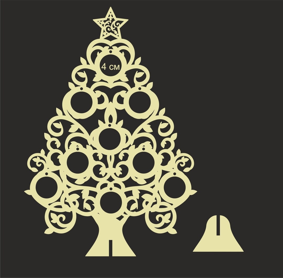 Christmas Tree. Vector Dxf, Cdr,svg for CNC, Vector File, Digital ...