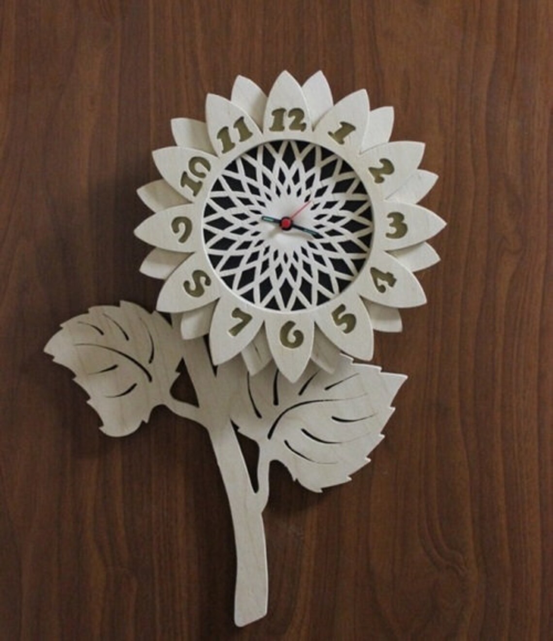 Flower Design Decorative Wall Clock.laser Cut Files SVG DXF - Etsy Canada