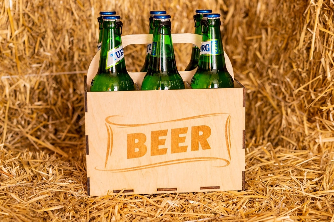 Beer Holder Box, Laser Cut Vector, Instant Download, Laser Cut Pattern ...
