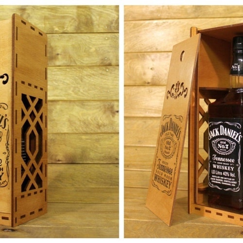 Whisky Wooden Box for Llittle Bottle.cdrdxfsvg for - Etsy