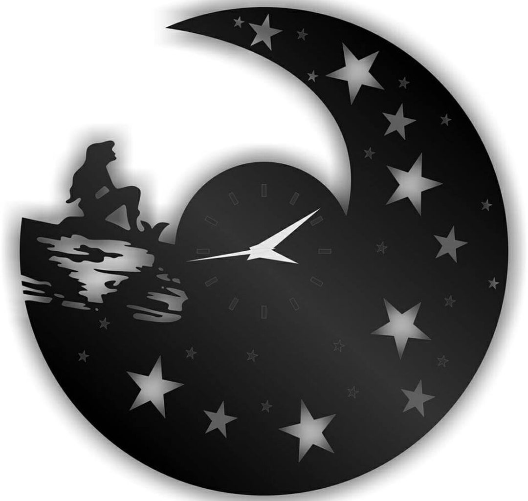 Vinyl Clock.vector Model Laser Cut Template, Cnc Plans, Glowforge ...