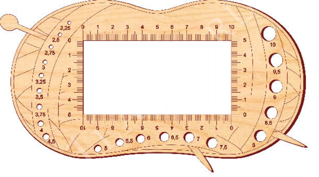 Ruller for Knitting.laser Cut Files SVG, DXF, CDR, Vector Plans ...