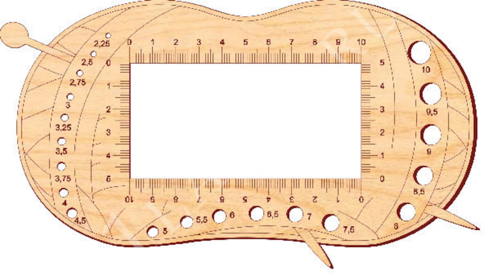 Ruller for Knitting.laser Cut Files SVG DXF CDR Vector - Etsy
