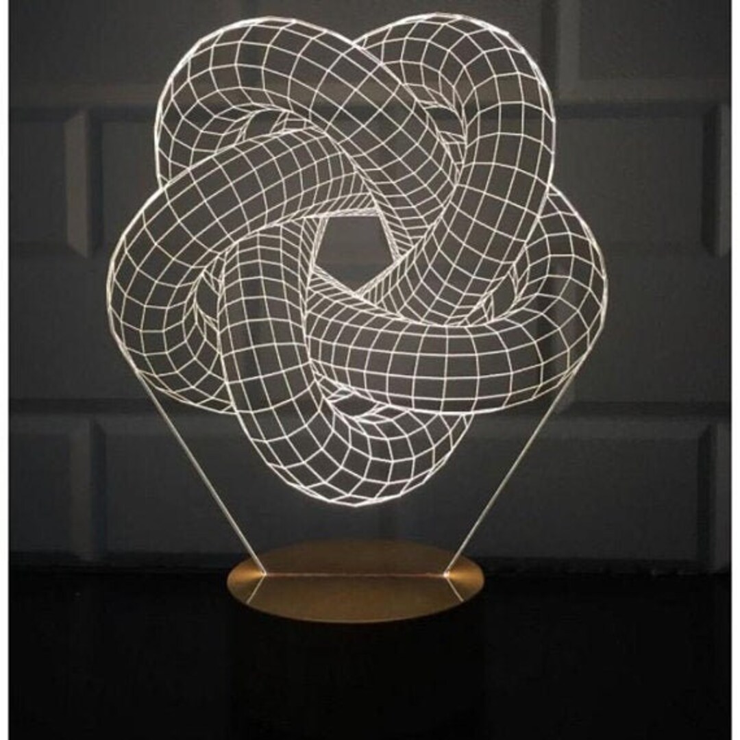 Spiral Lamp. 3d Night Light Desk Lamp Laser Cut Acrylic Template.laser ...