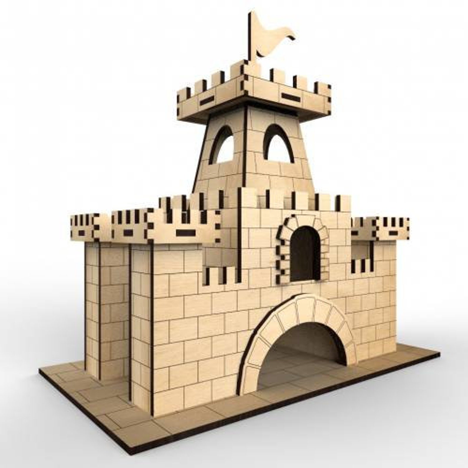 Castle Toy. Laser Cut Files SVG DXF CDR Vector Plans, Files Instant ...