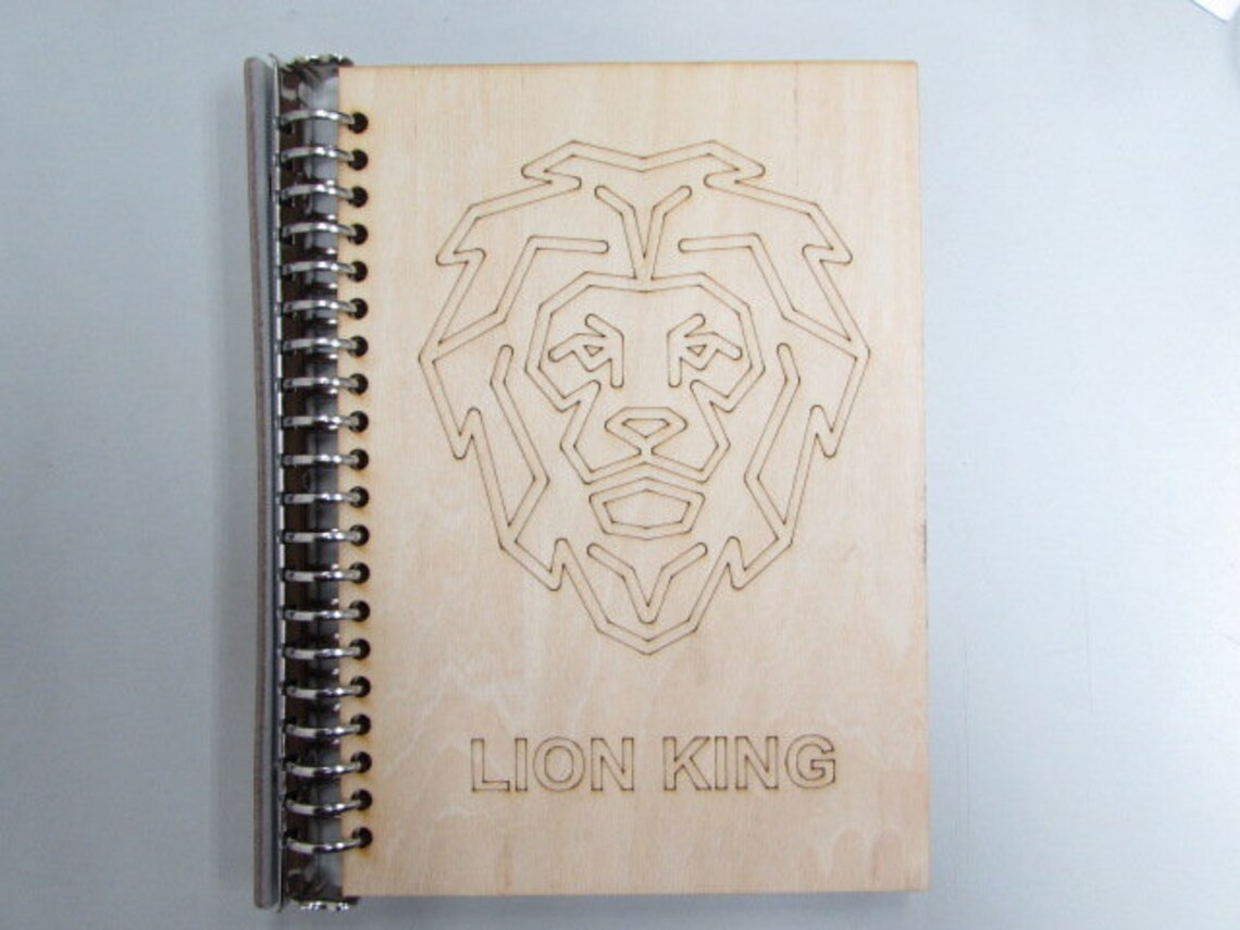 Book Cover With Lion.laser Cut Files SVG DXF CDR Vector - Etsy