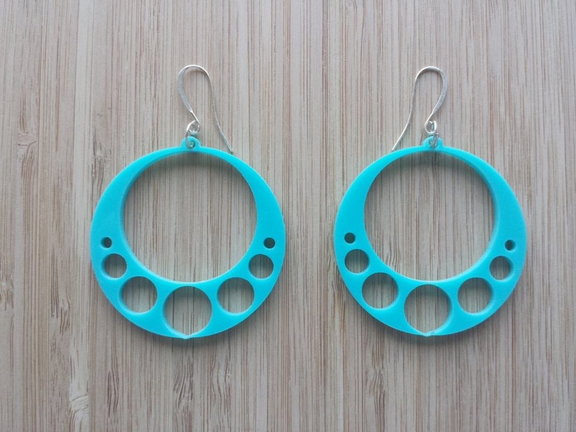 Laser Cut Acrylic Earrings.laser Cut Files. Vector Plans - Etsy