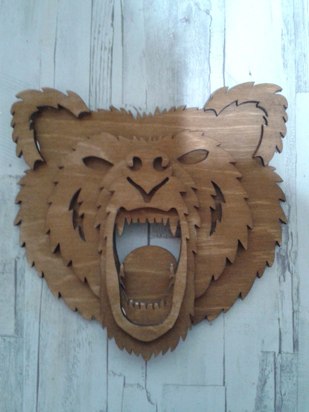 Bear Head. Vector Model Laser Cut Template, Cnc Plans, Glowforge, Laser ...