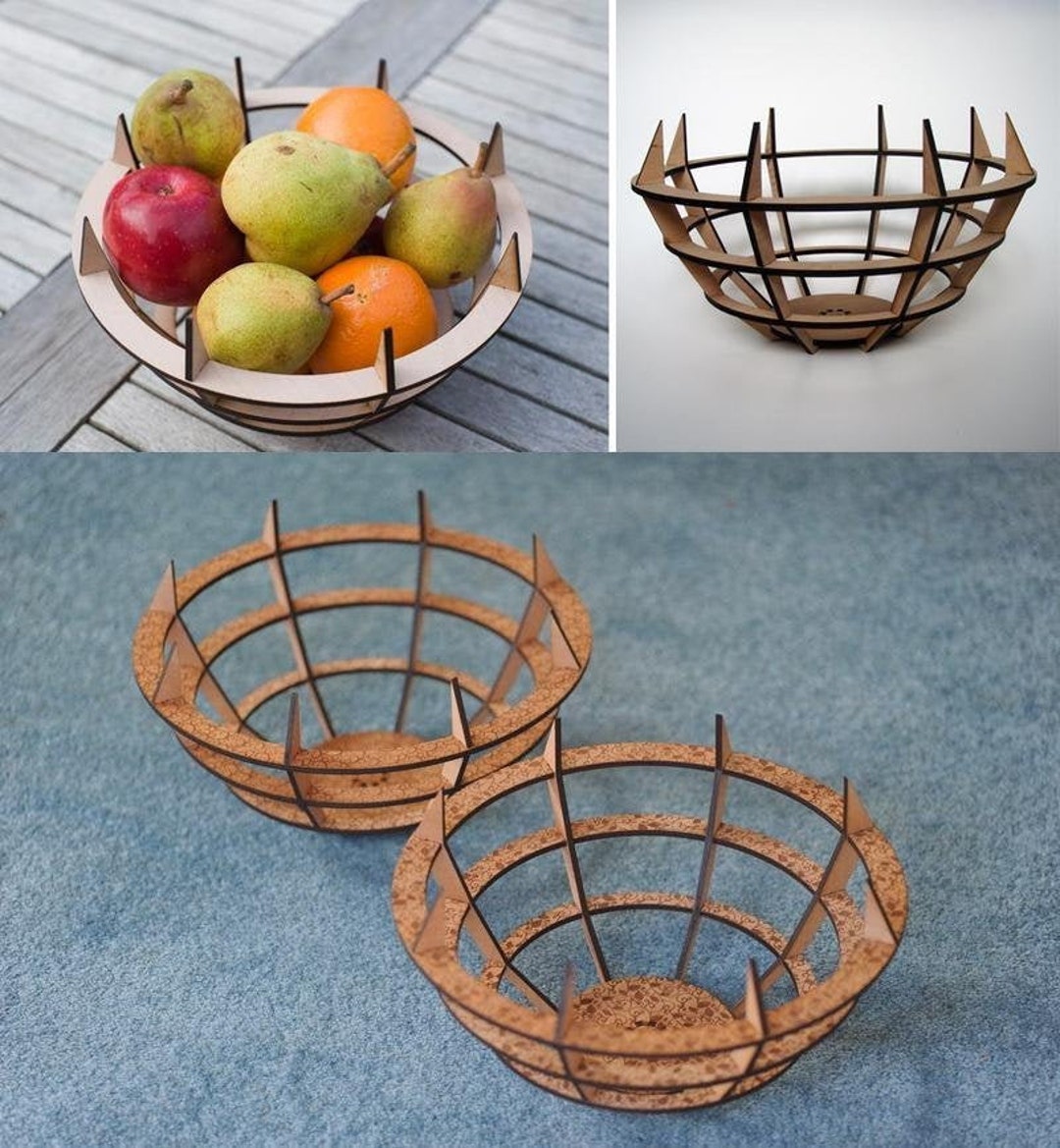 Fruit Bowl.laser Cut Files SVG DXF CDR Vector Plans Glowforge Files ...