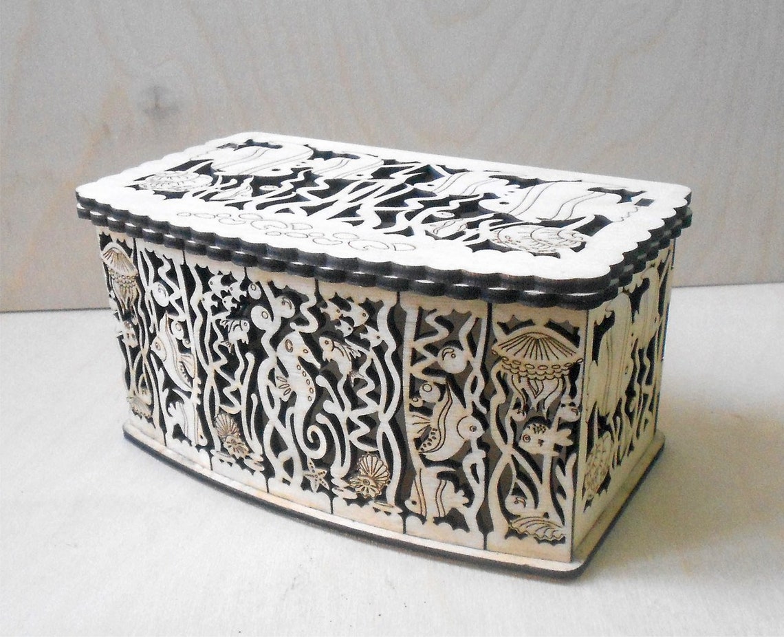 Jewelry Box.svg DXF CDR Vector Plans Glowforge Files - Etsy