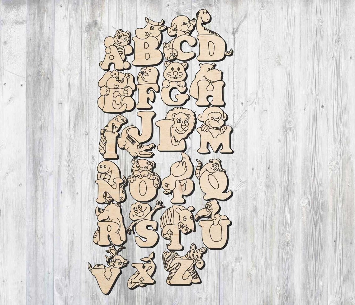 English Letters Alphabet Shapes.laser Cut Files SVG DXF | Etsy