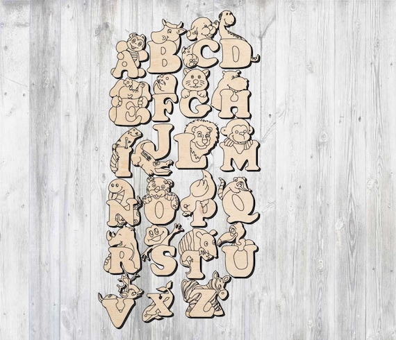 English Letters Alphabet Shapes.laser Cut Files SVG DXF - Etsy