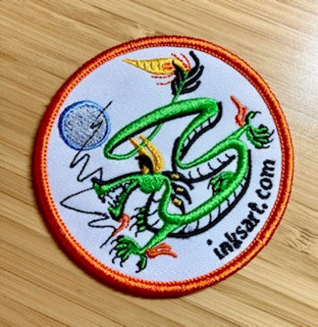 Year of the Dragon Embroidered Patch, Iron-on - Etsy