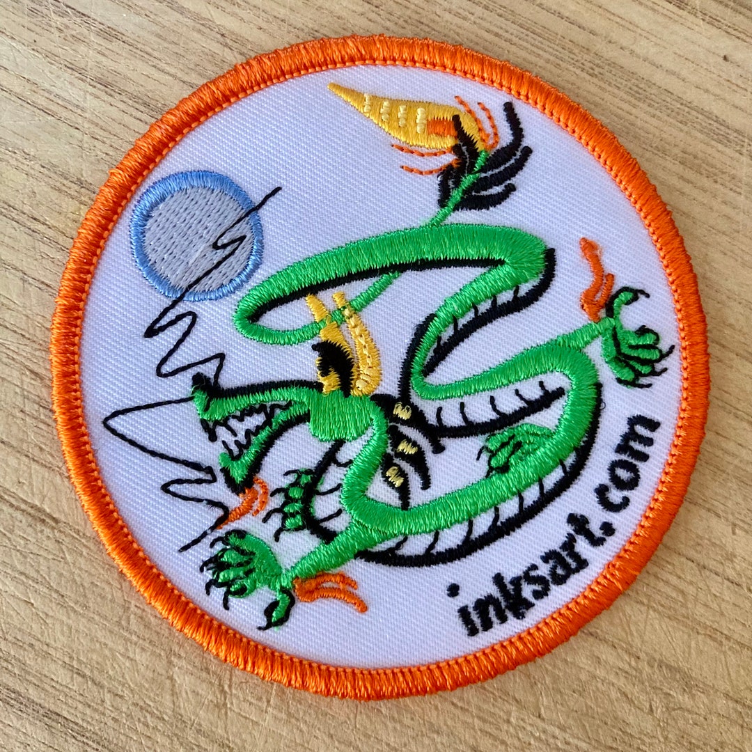 Year of the Dragon Embroidered Patch, Iron-on - Etsy