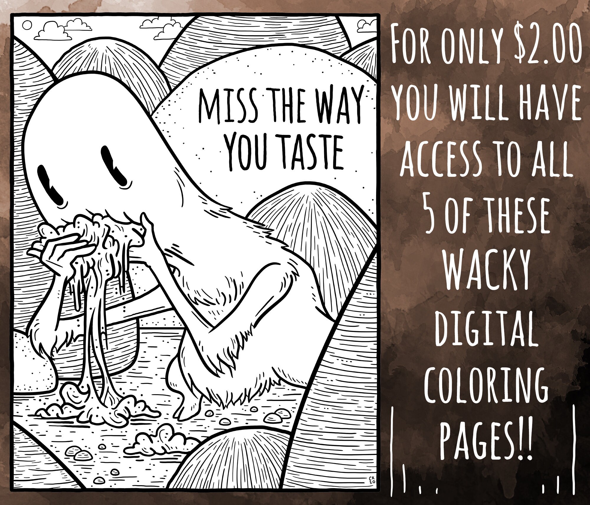 Let's Get Weird: Adult Coloring Pages 5 Printable Coloring Pages ...