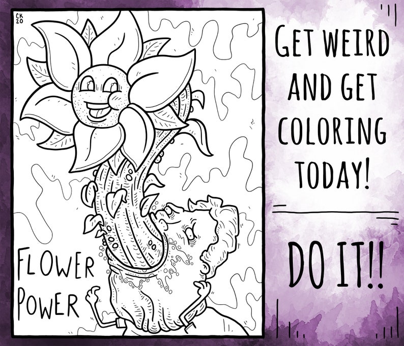 Let's Get Weird: Adult Coloring Pages 5 Printable - Etsy