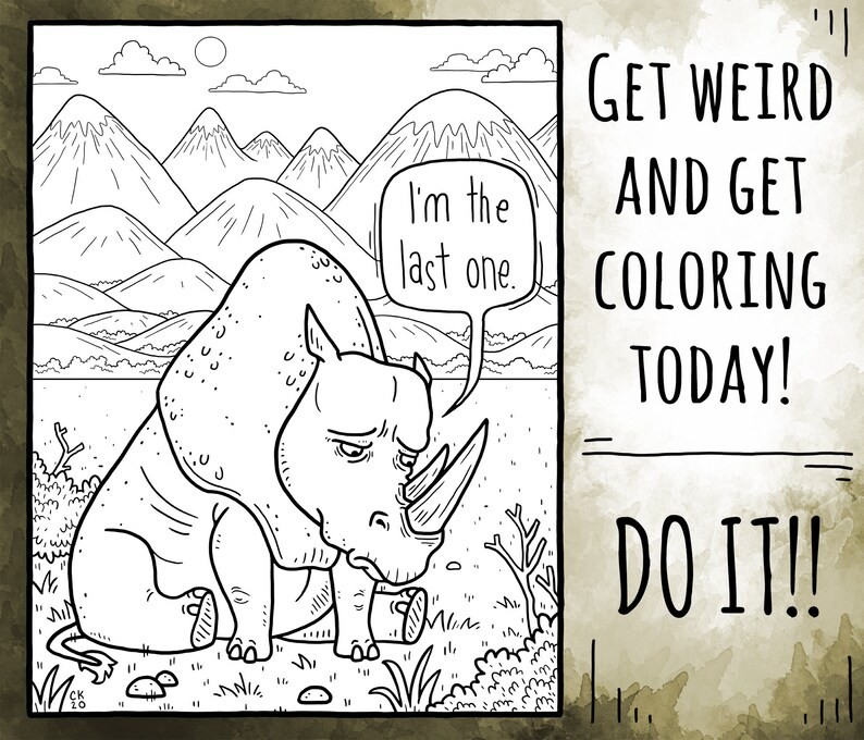 Let's Get Weird: Adult Coloring Pages 5 Printable Coloring Pages ...