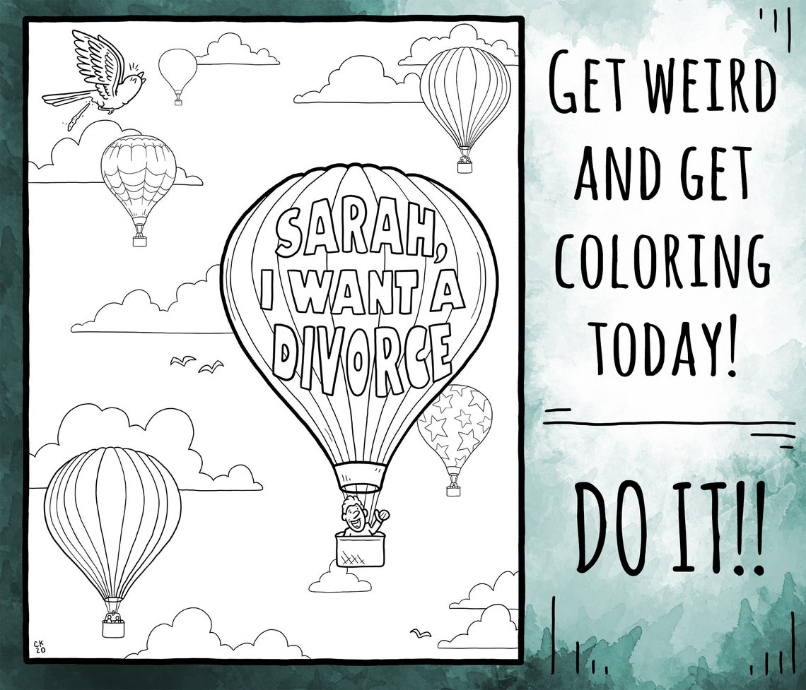Let's Get Weird: Adult Coloring Pages 5 Printable Coloring Pages ...
