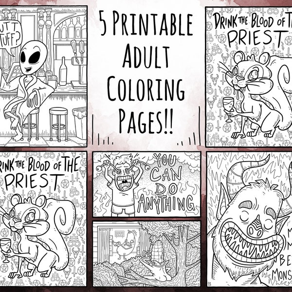 Weird Coloring Page - Etsy