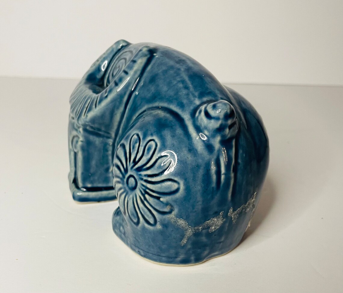 Vietnamese Folk Art Water Buffalo/bull. Ceramic Blue - Etsy