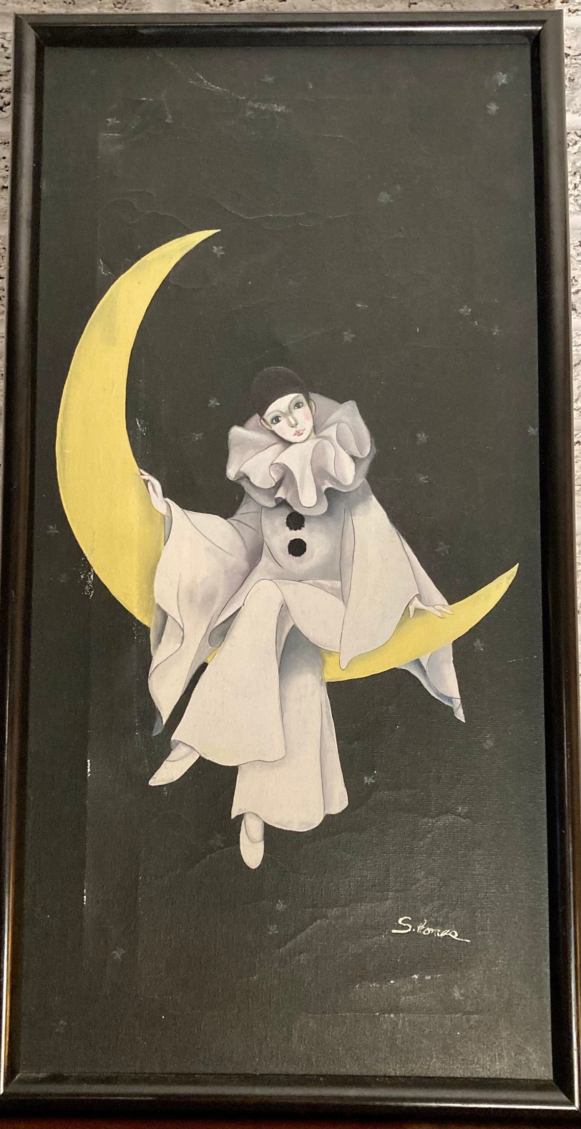 80s oil on stretched canvas fantasy painting. New wave art. | Etsy