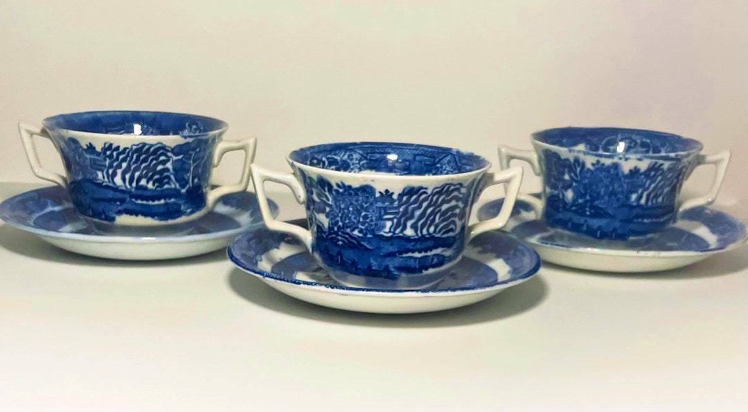 Barker Brothers Antique Flo Blue Willow China. Early 20th - Etsy