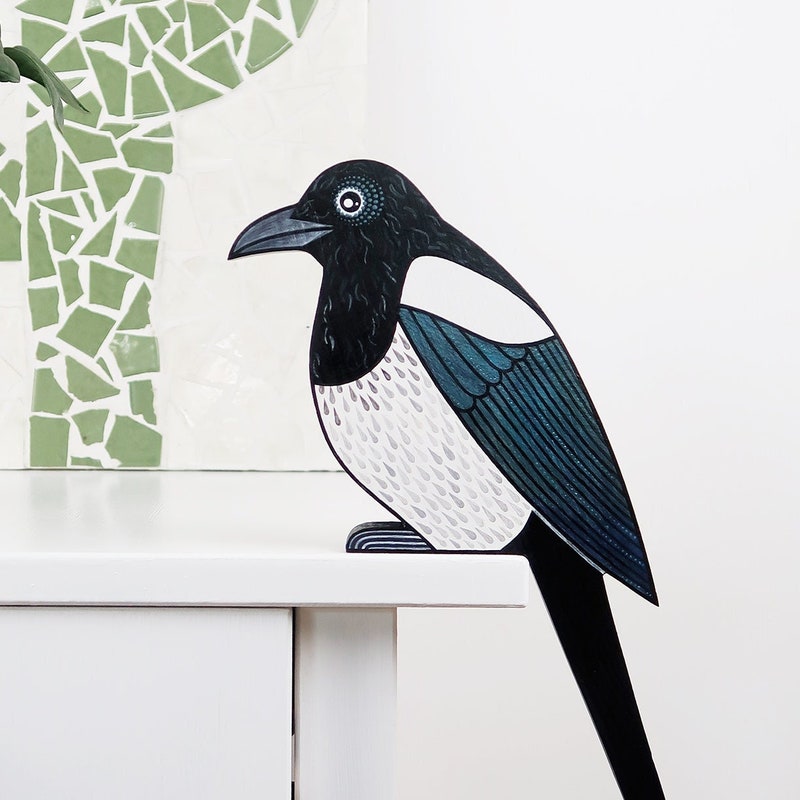 Magpie Ornament - Etsy