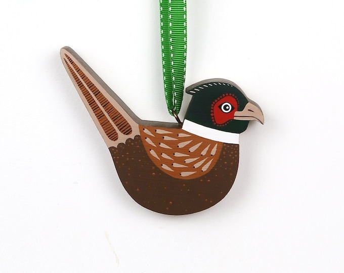 Pheasant Handmade Decoration Hand Painted Wooden Hanging - Etsy