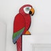Handmade Scarlet Macaw Door Topper: Tropical Parrot Shelf Decor - Etsy