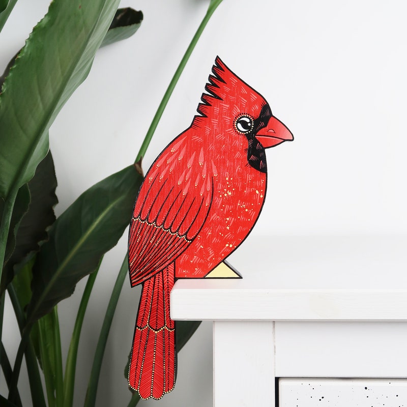 Hand Painted Cardinal - Etsy