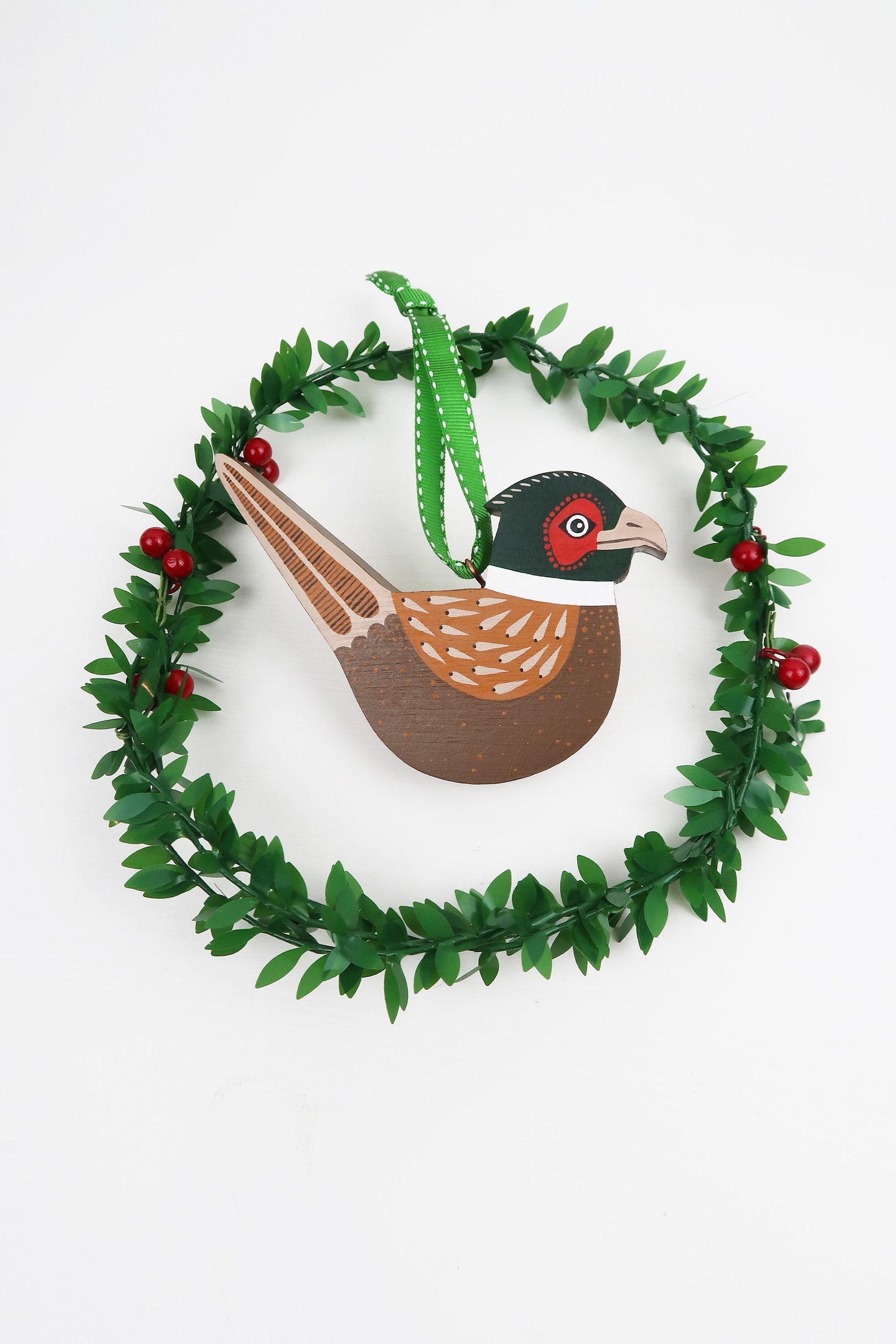 Pheasant Handmade Decoration Hand Painted Wooden Hanging - Etsy