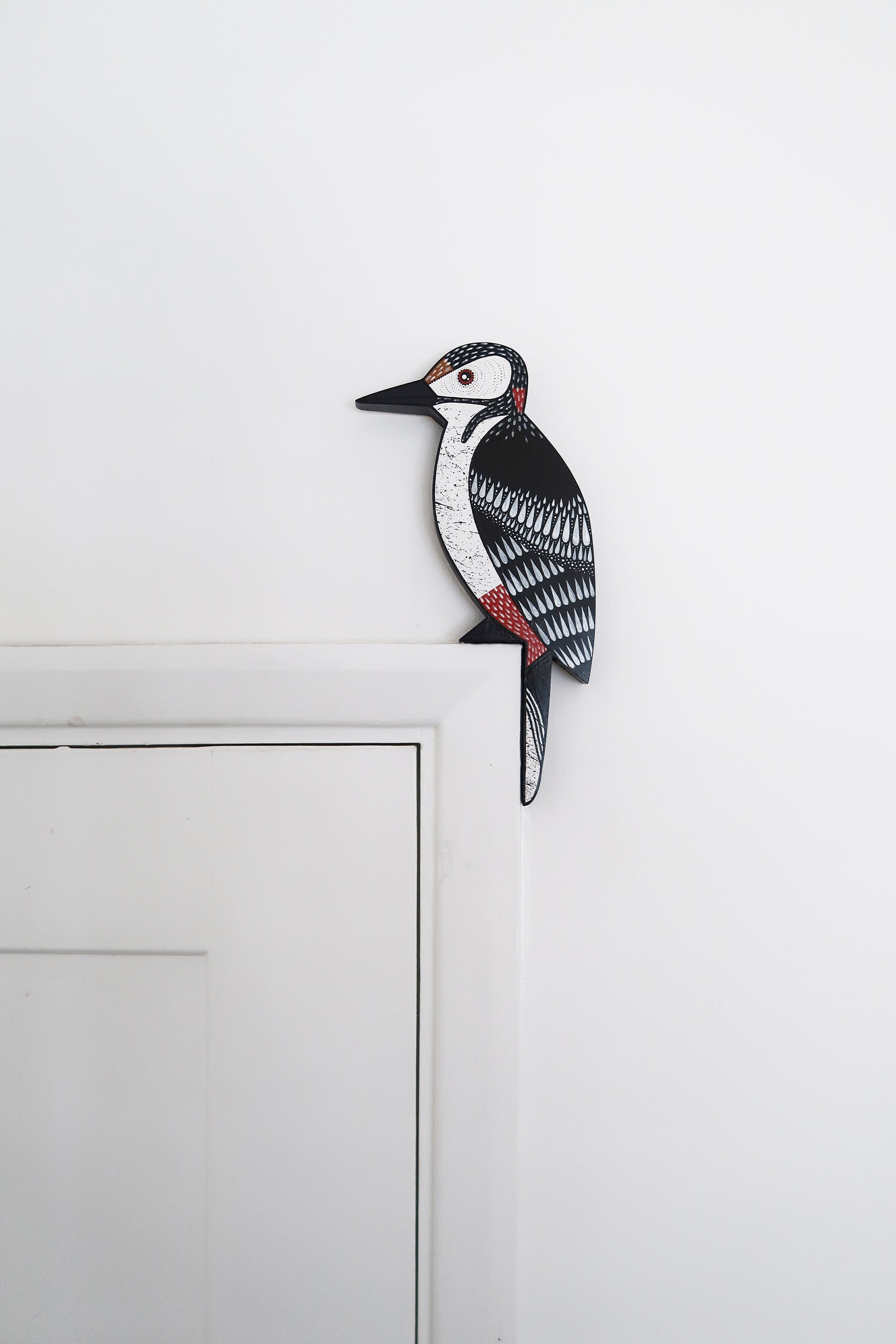 Hand Painted Woodpecker Door Topper: Bird Home Decor - Etsy UK