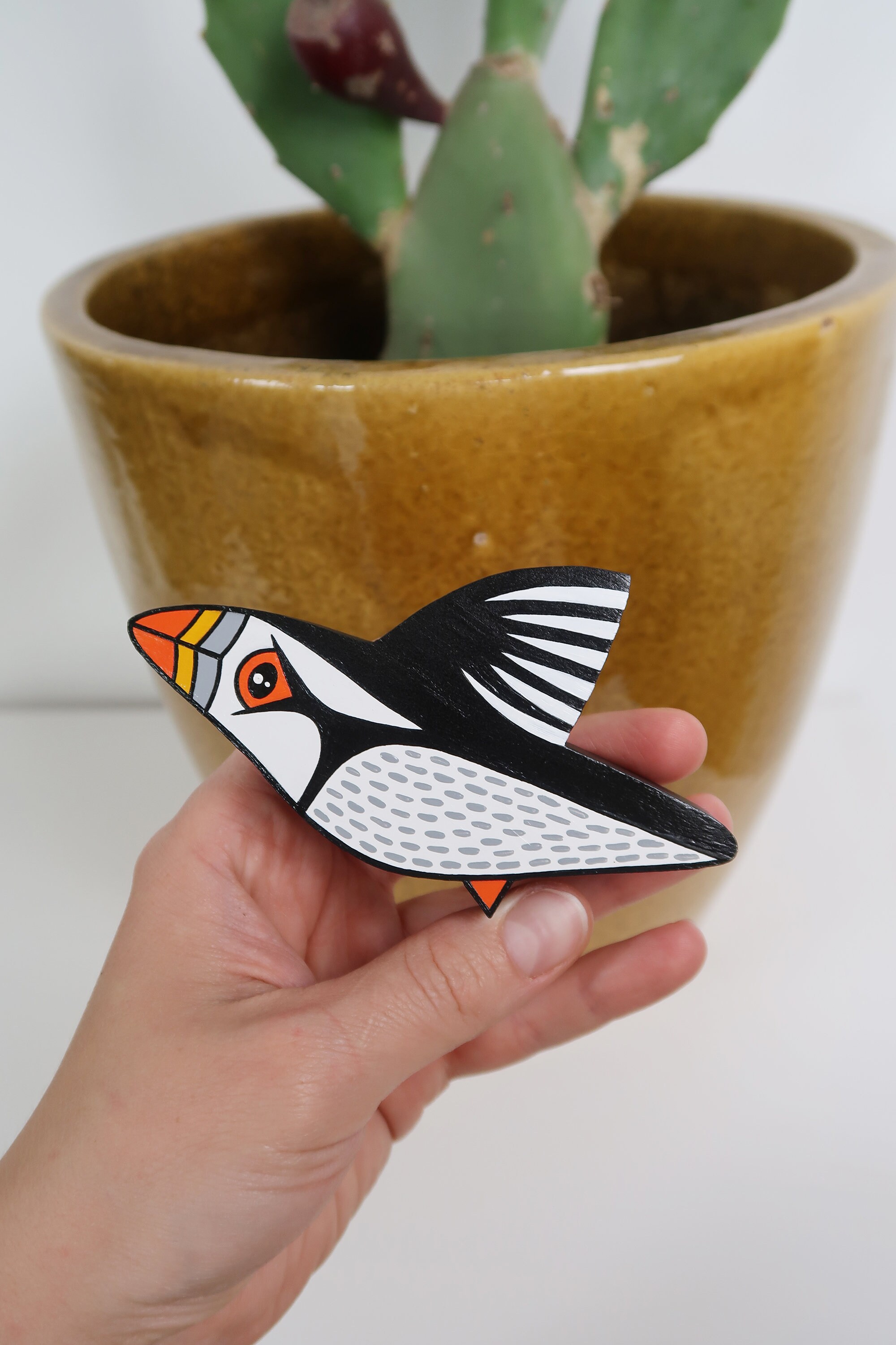 Puffin Decoration Bird Wall Hanging Set of 3 Miniature | Etsy
