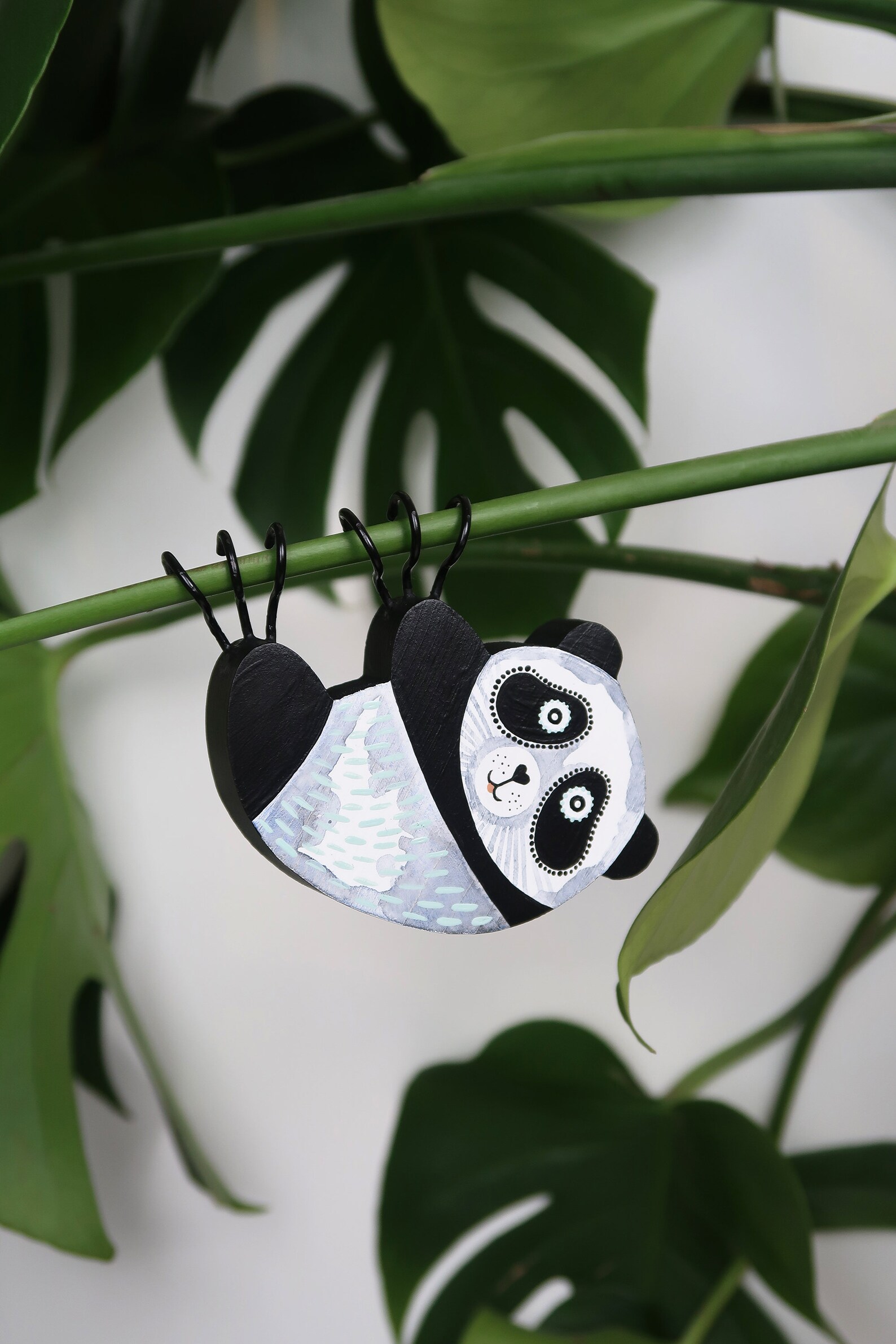 Panda Hanging on a Plant Decoration Crazy Plant Lady | Etsy