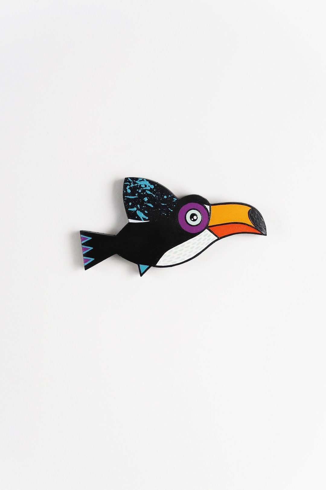 Toucan Hanging Wall Art, Handmade Decoration to Hang on a Wall, Jungle ...