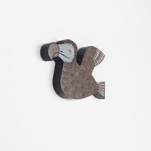 Flying Dodo Bird Wall Hanging, Set of 3 Wooden Bird Ornaments, Nature ...