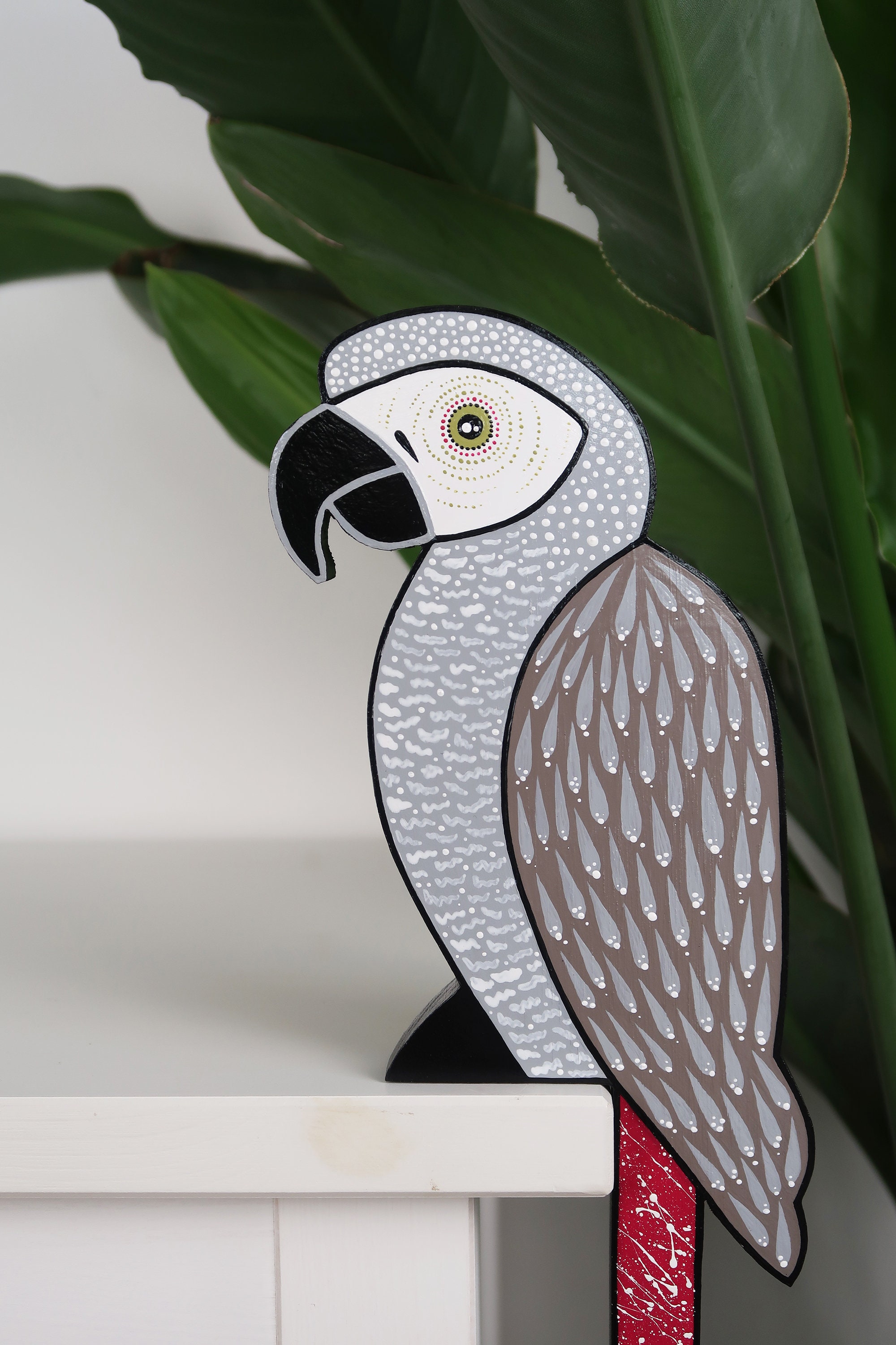 African Grey Parrot Door Topper Wooden Parrot Decoration for | Etsy