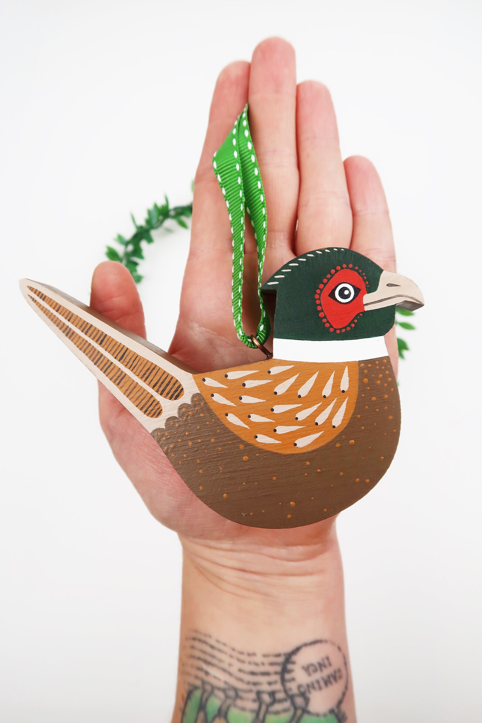 Pheasant Handmade Decoration Hand Painted Wooden Hanging - Etsy