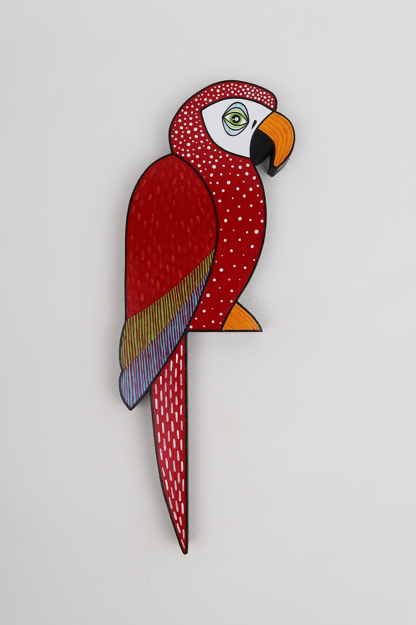 Handmade Scarlet Macaw Door Topper: Tropical Parrot Shelf Decor - Etsy