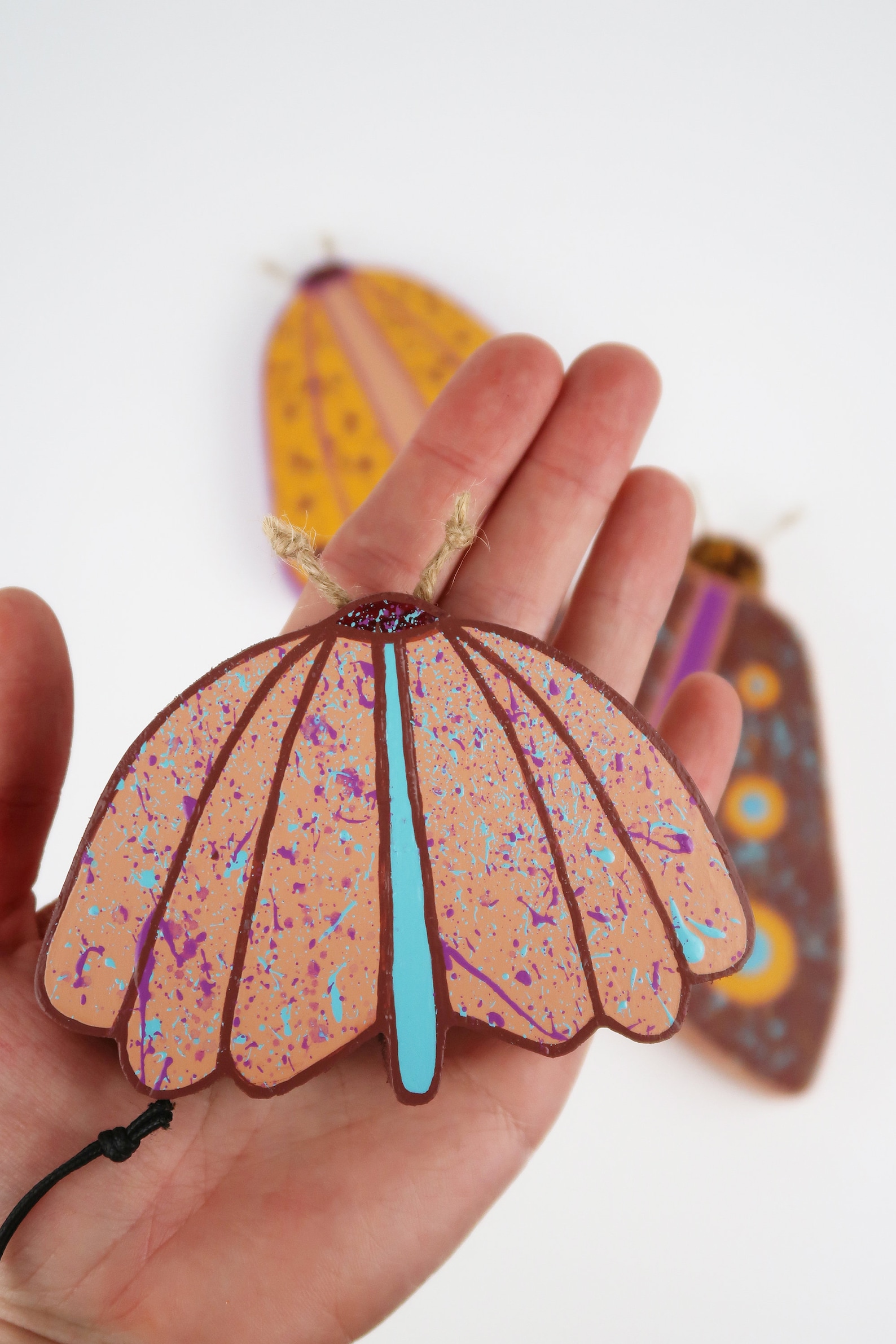 Moth Decoration Set of 3 Wall Bugs Art Unusual Christmas - Etsy UK