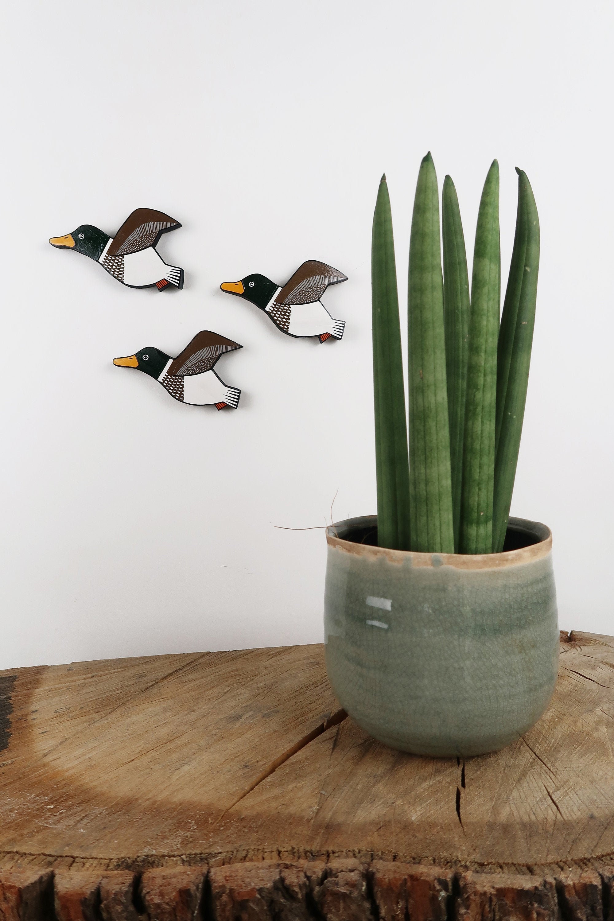 Mallard Duck Wall Hanging Flying Ducks Miniature Wall - Etsy