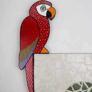 Handmade Scarlet Macaw Door Topper: Tropical Parrot Shelf Decor - Etsy