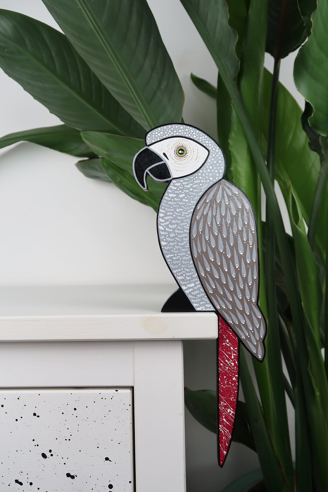 African Grey Parrot Door Topper, Wooden Parrot Decoration for Door ...