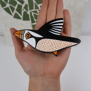 Handmade Wooden Puffin Wall Art: British Wildlife Decor - Etsy